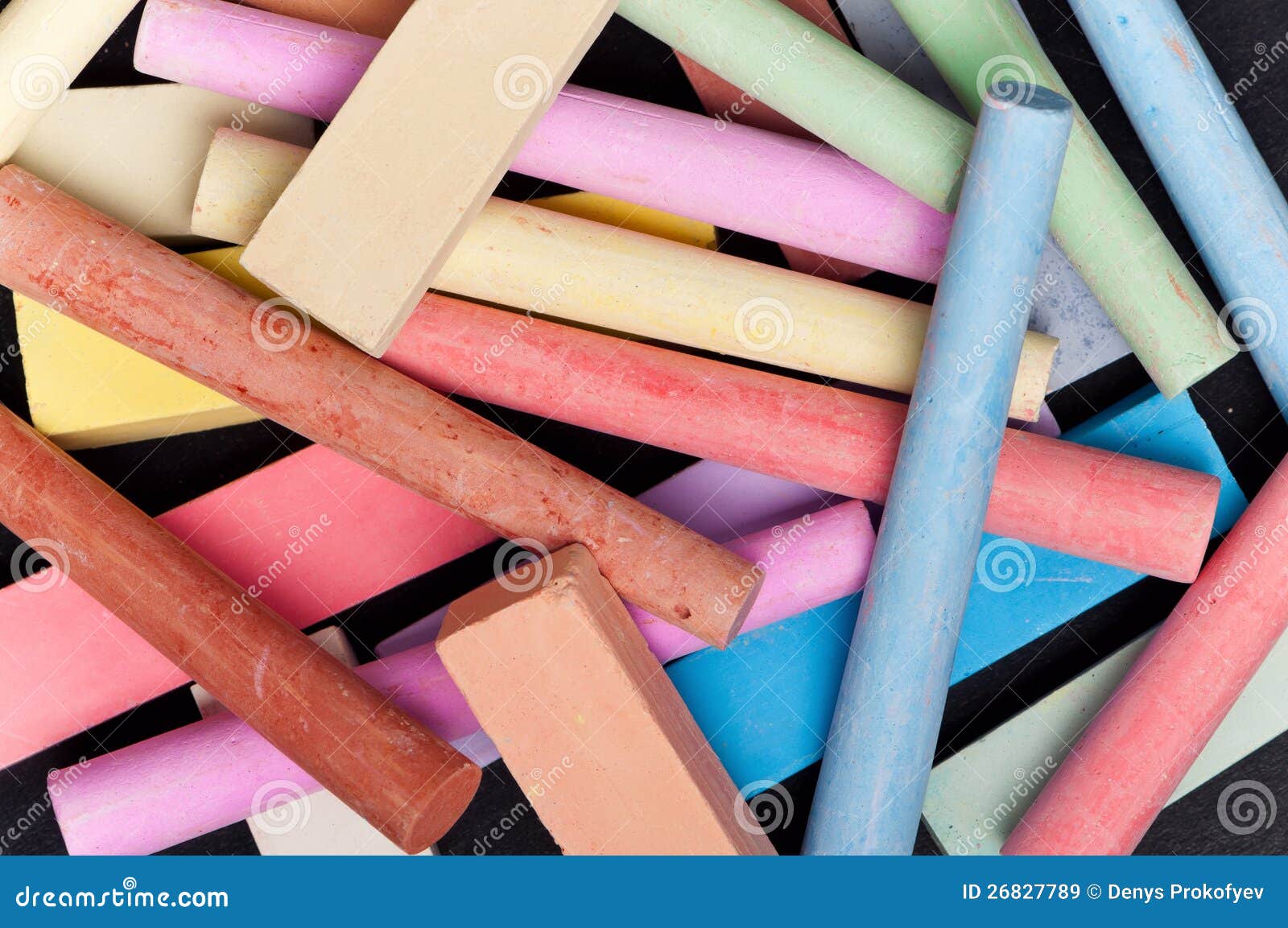 Chalkboard with Colorful Chalk Stock Image - Image of child, green ...