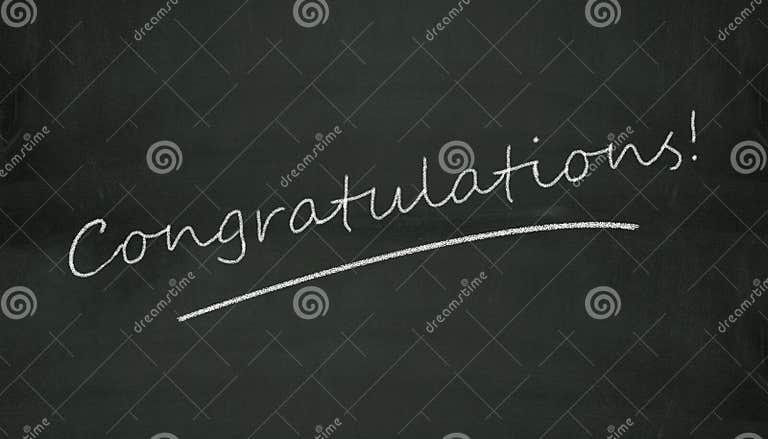 Chalkboard Congratulation Illustration Stock Illustration ...