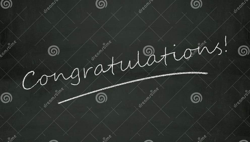 Chalkboard Congratulation Illustration Stock Illustration ...