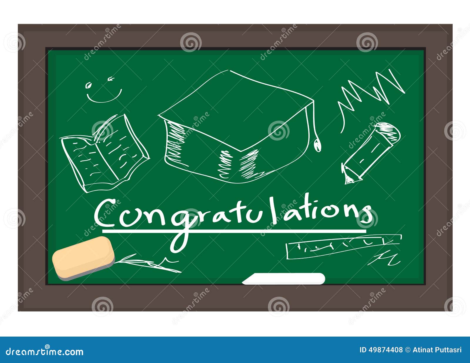 CHALKBOARD Congratulations on Graduating. Stock Vector - Illustration ...