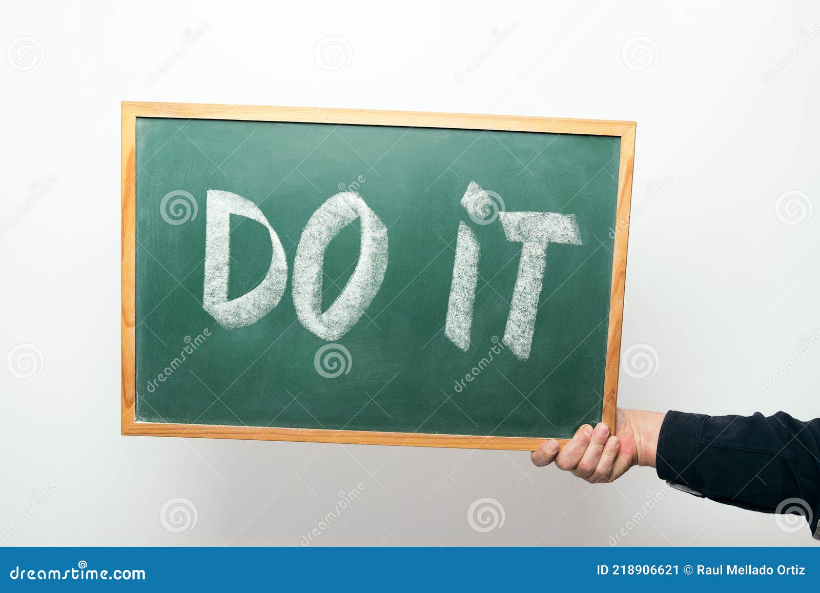 Chalkboard with DO it Handwritten in Chalk Stock Image - Image of ...