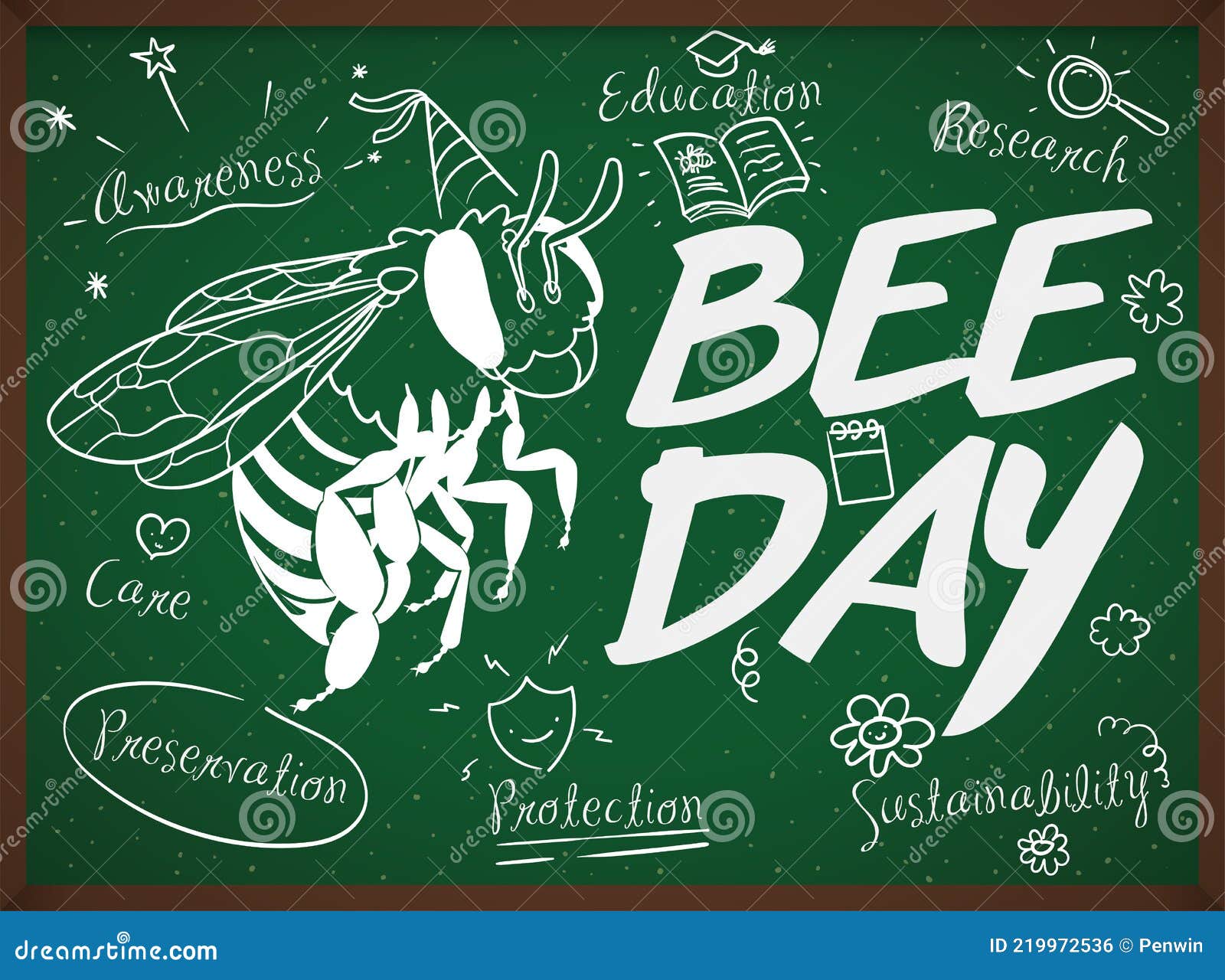 Chalkboard Drawings with Party and Some Precepts for Bee Day ...