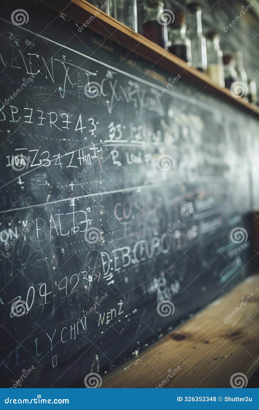 A Chalkboard Filled with Complex Mathematical Equations Capturing the ...