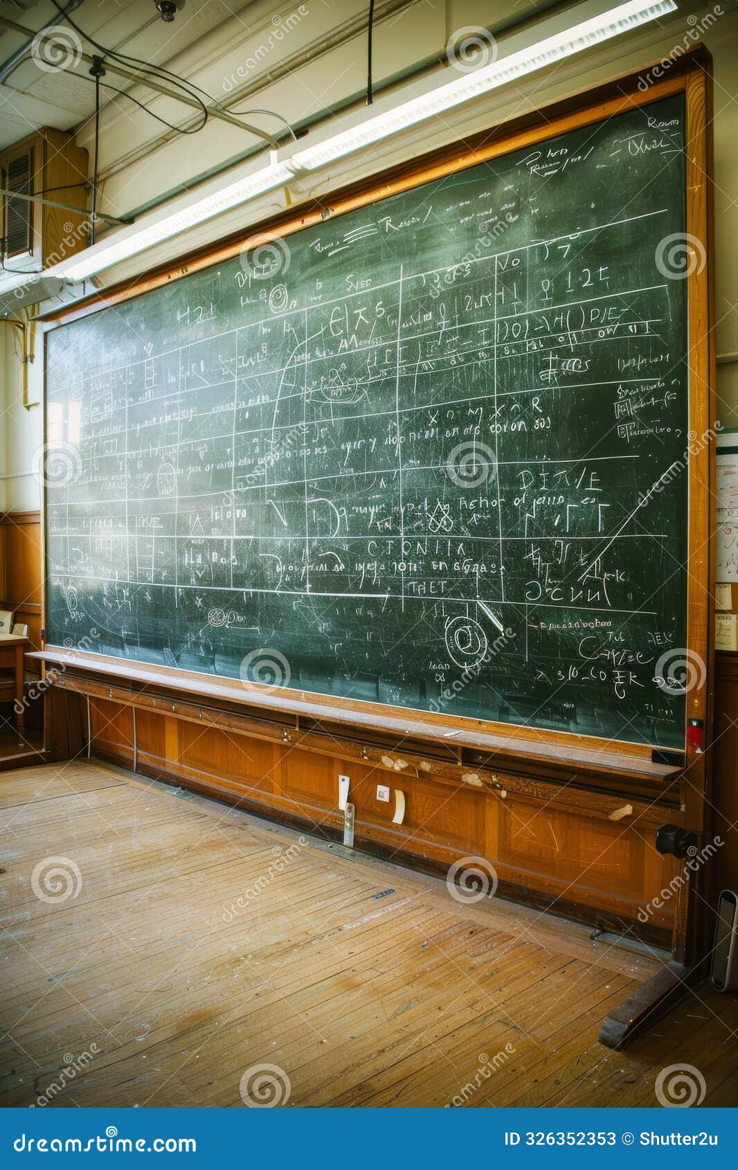 A Chalkboard Filled with Complex Mathematical Equations Capturing the ...