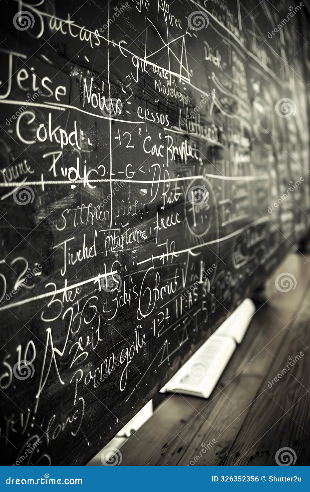 A Chalkboard Filled with Complex Mathematical Equations Capturing the ...