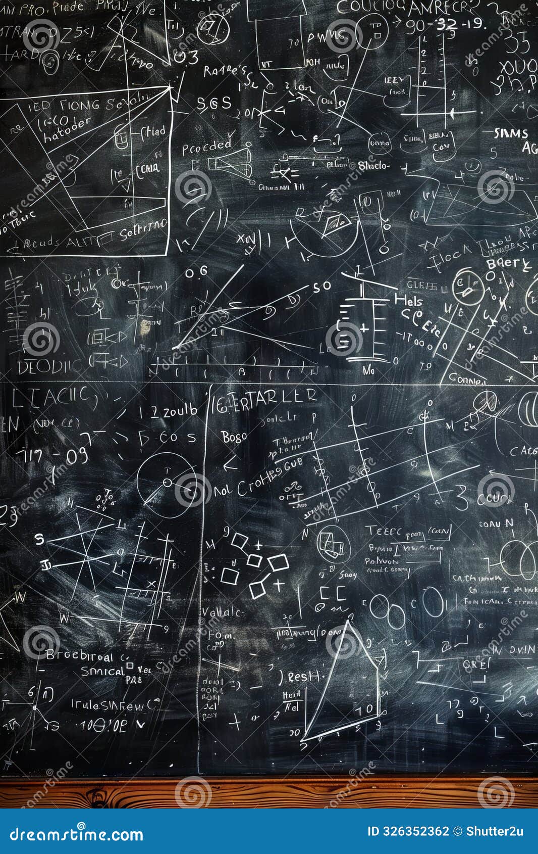 A Chalkboard Filled with Complex Mathematical Equations Capturing the ...