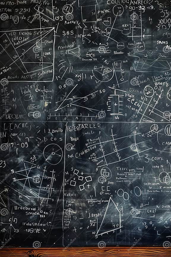 A Chalkboard Filled with Complex Mathematical Equations Capturing the ...