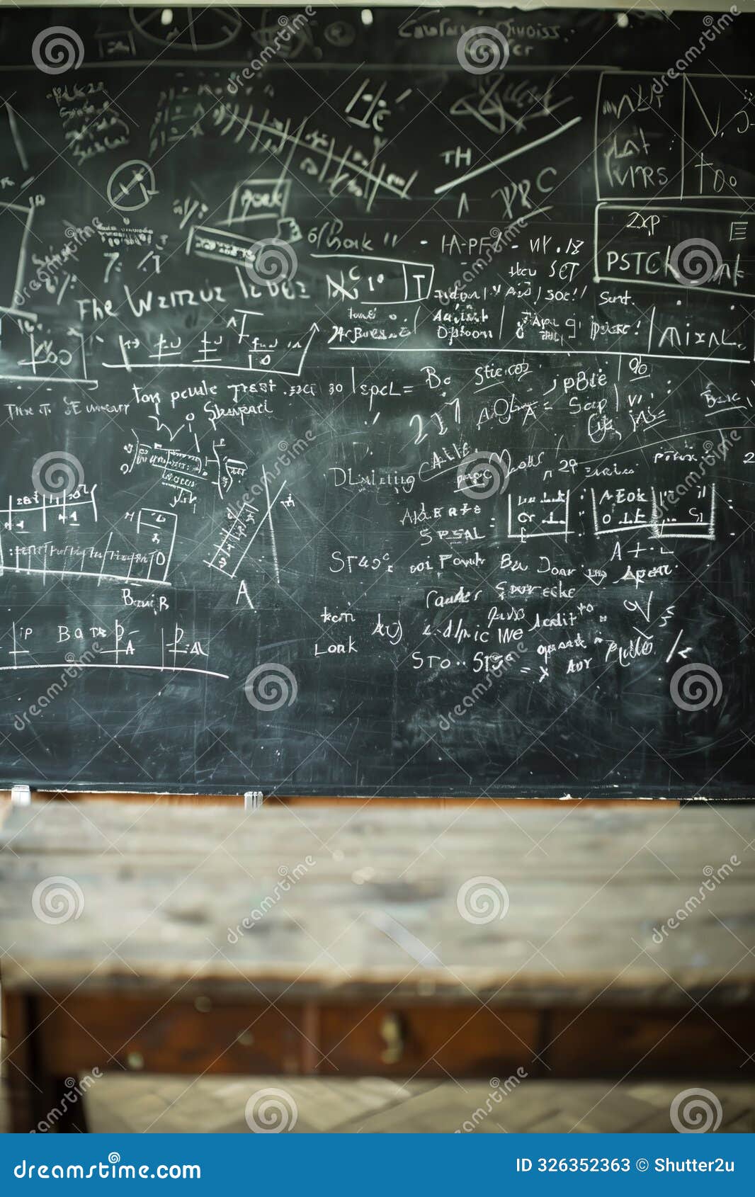 A Chalkboard Filled with Complex Mathematical Equations Capturing the ...