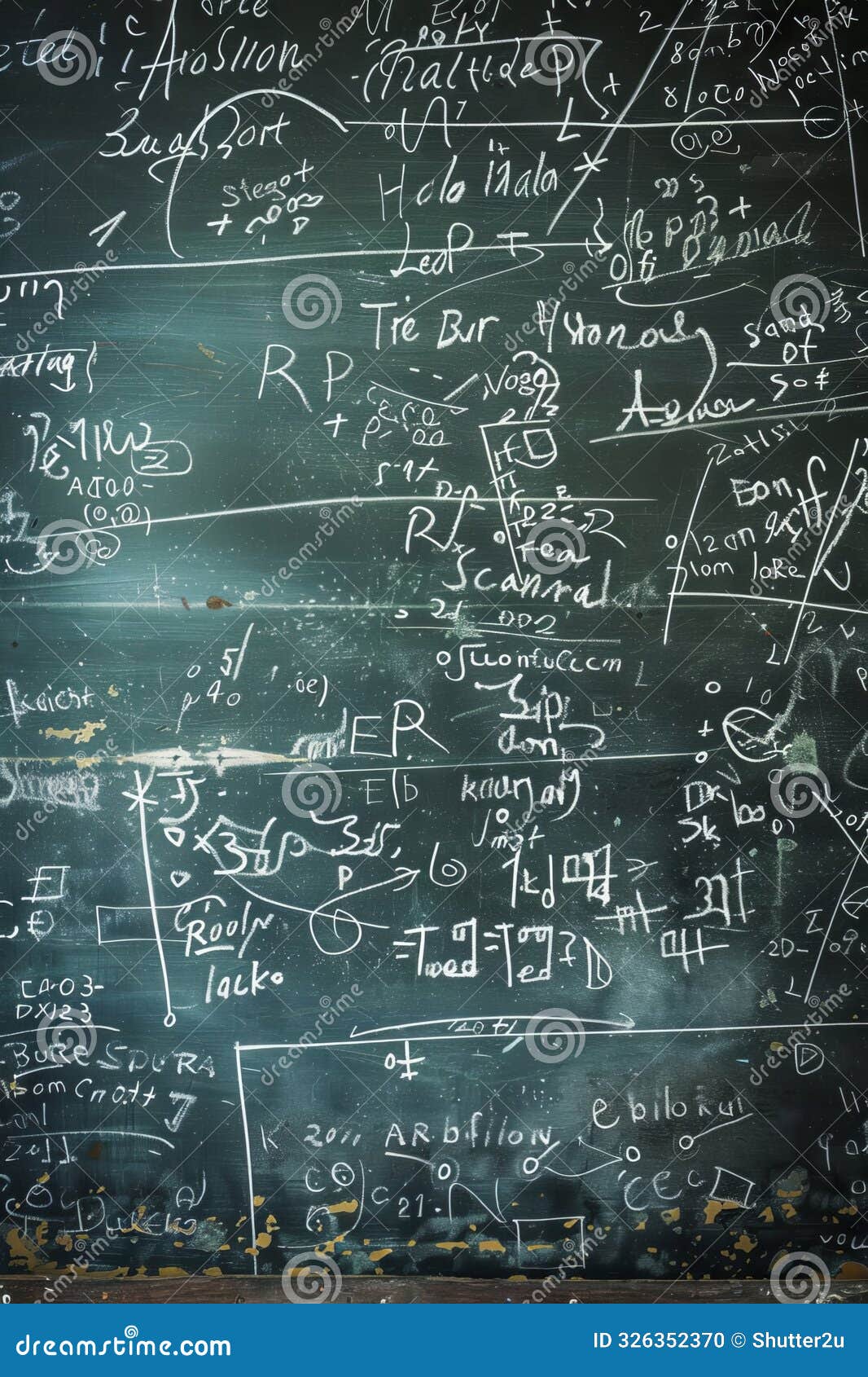 A Chalkboard Filled with Complex Mathematical Equations Capturing the ...