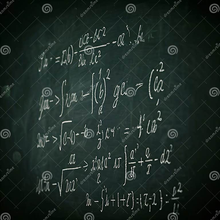 A Chalkboard Filled with Complex Mathematical Equations and Symbols ...