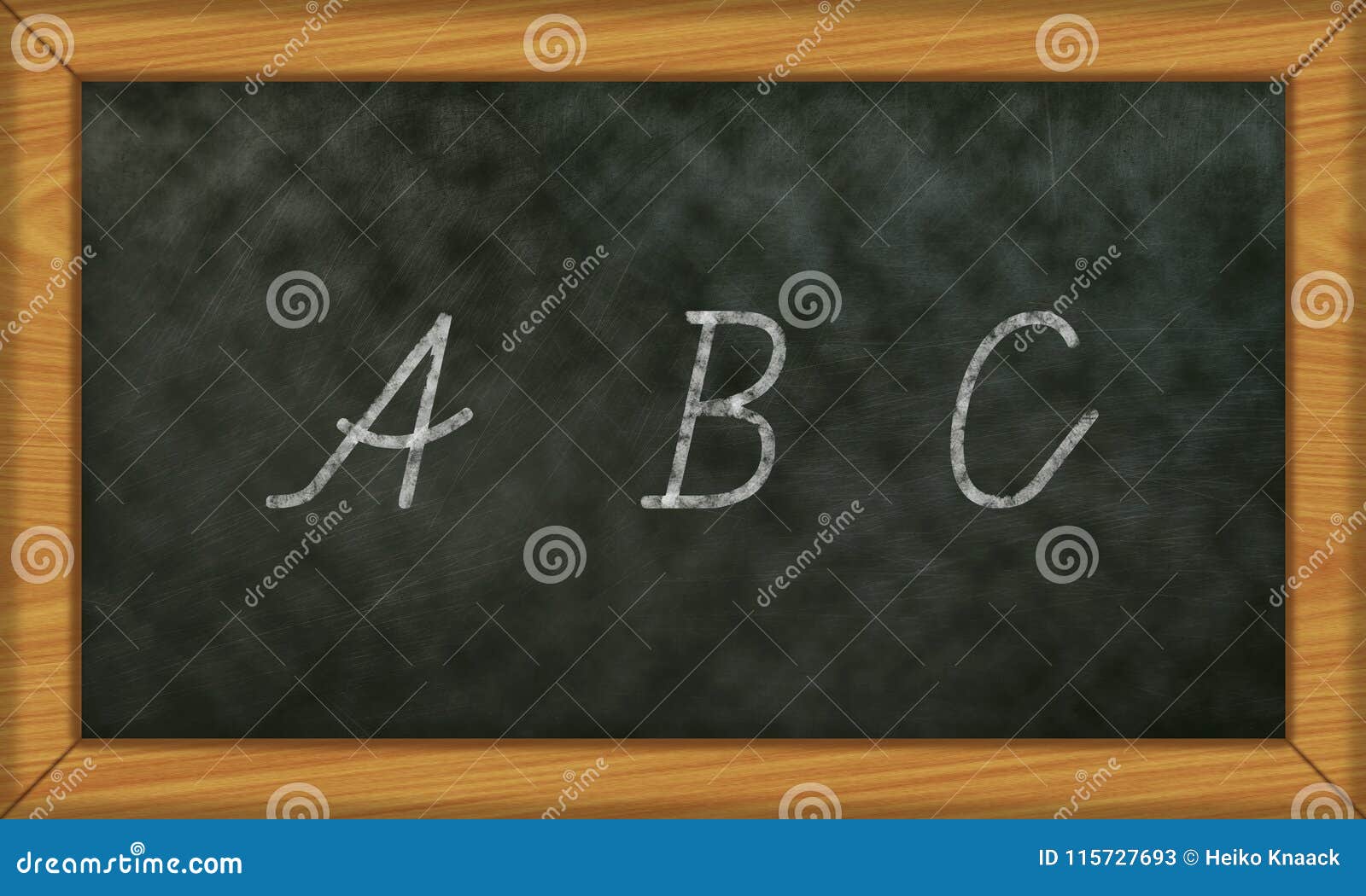 Chalkboard with First Letters ABC Stock Illustration - Illustration of ...