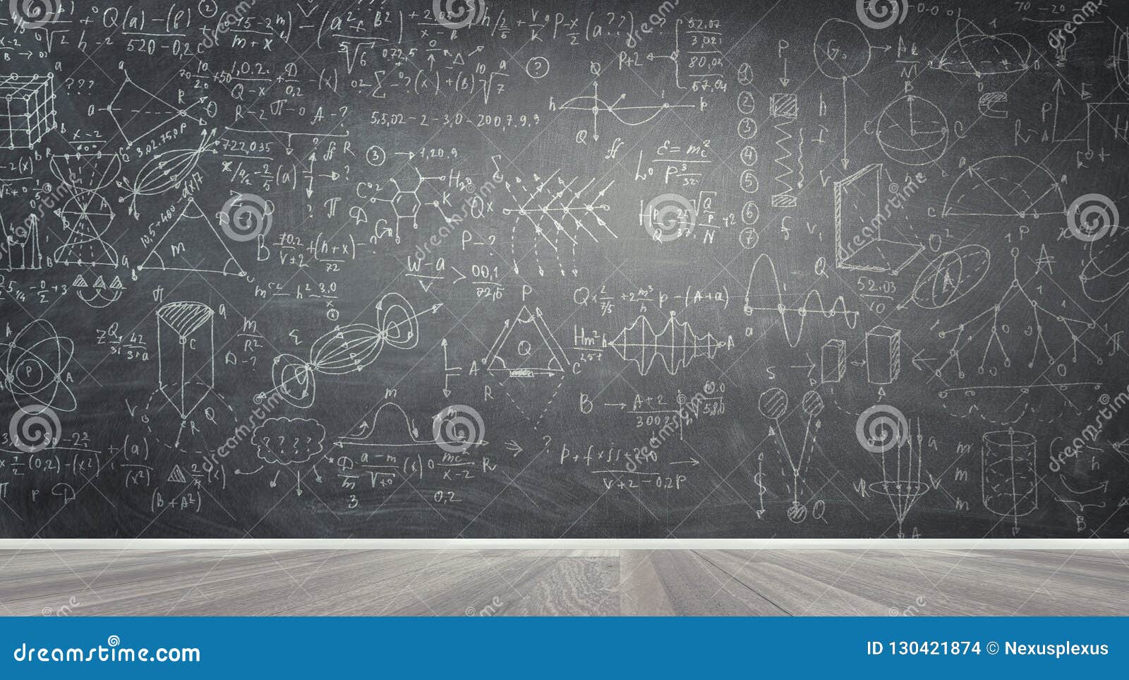 Chalkboard with formulas stock photo. Image of chalkboard - 130421874