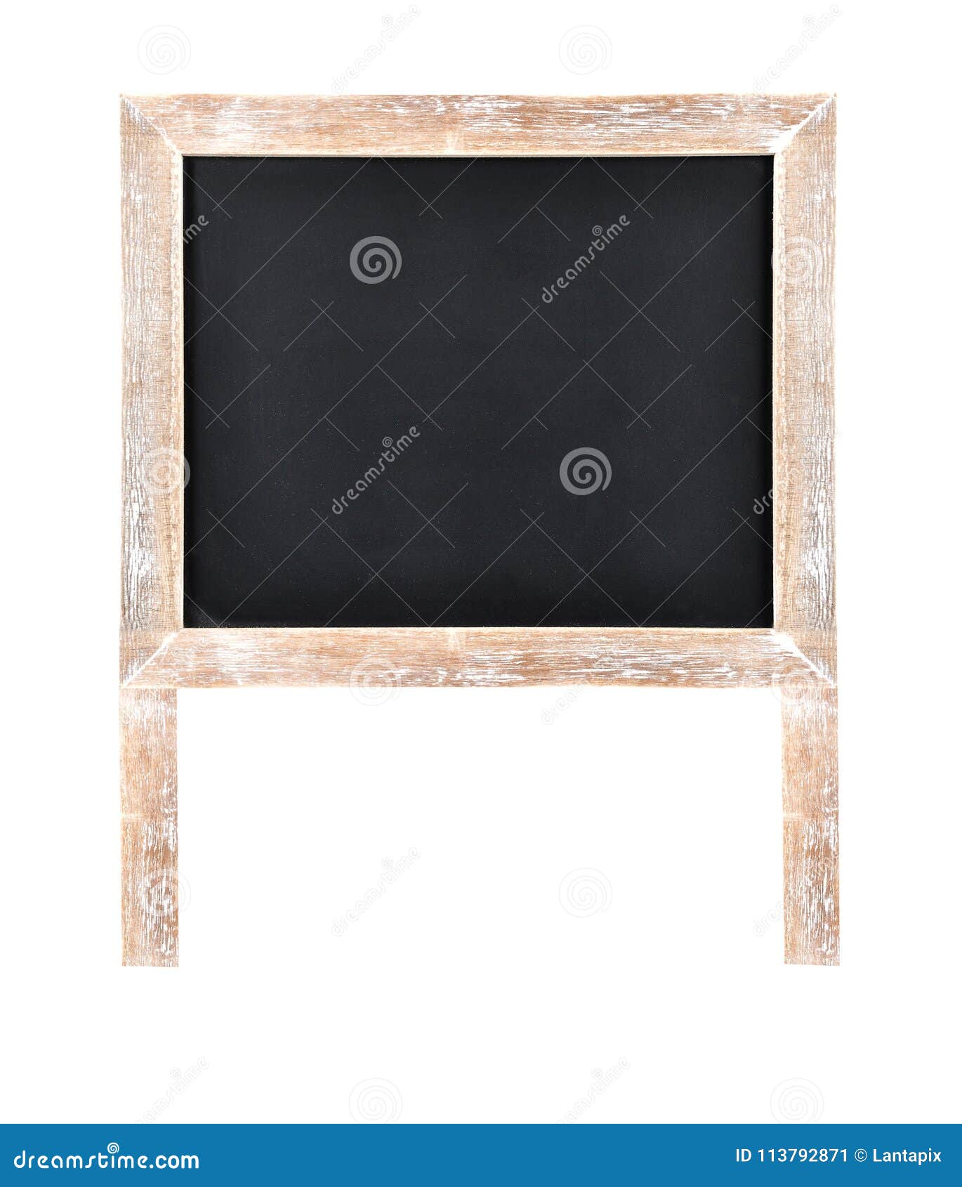 Chalkboard with Frame and Wooden Stand Stock Image - Image of shale ...