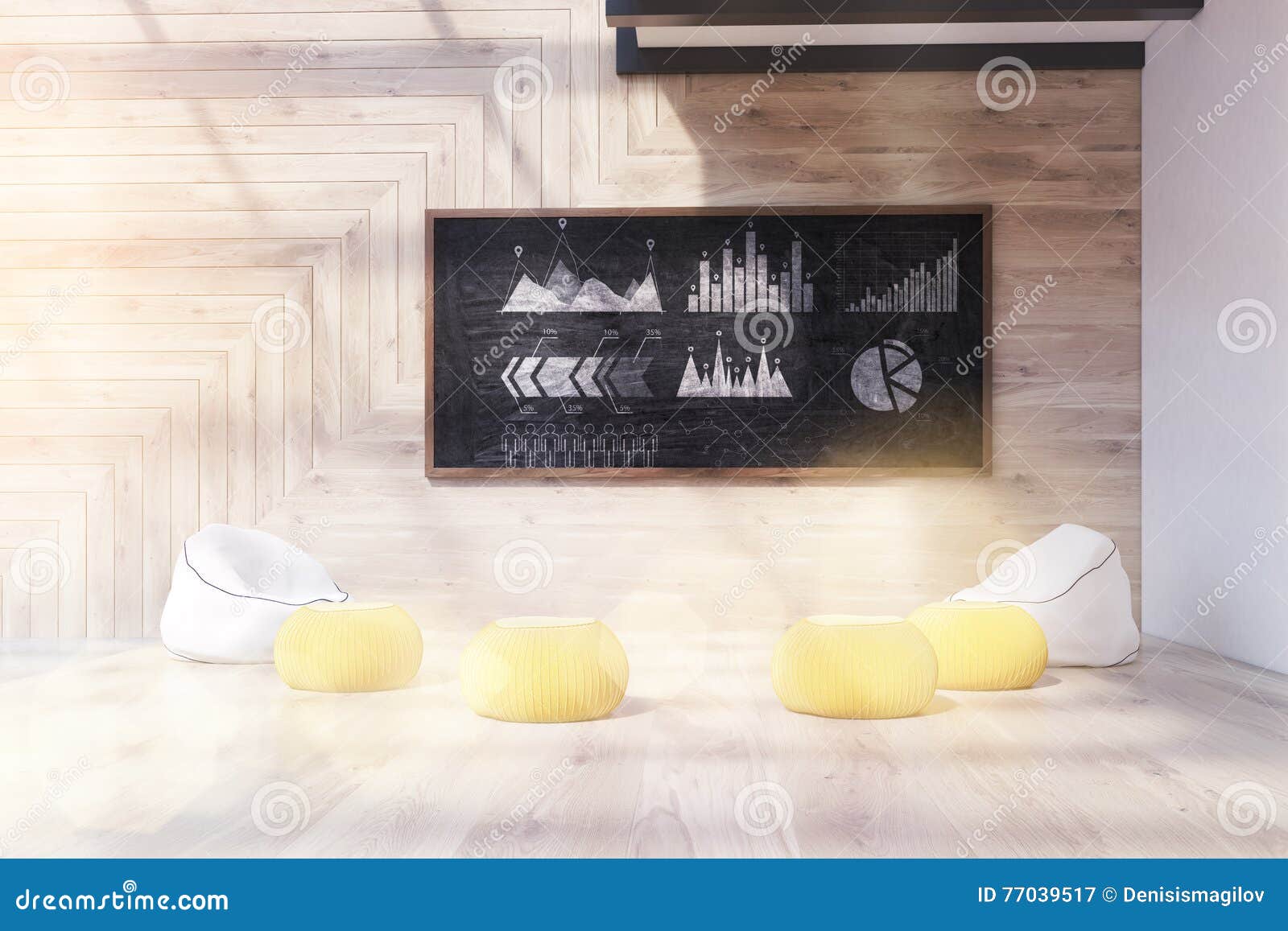 Chalkboard with graphs stock illustration. Illustration of analysis ...