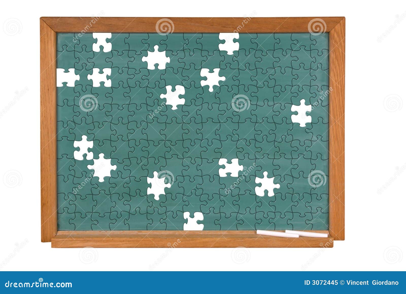 Chalkboard green puzzle stock image. Image of background - 3072445