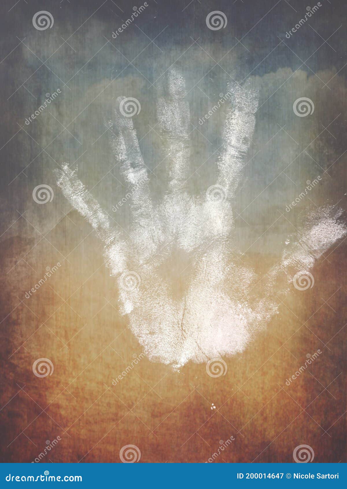 Chalkboard hand print stock image. Image of wall, yellow - 200014647