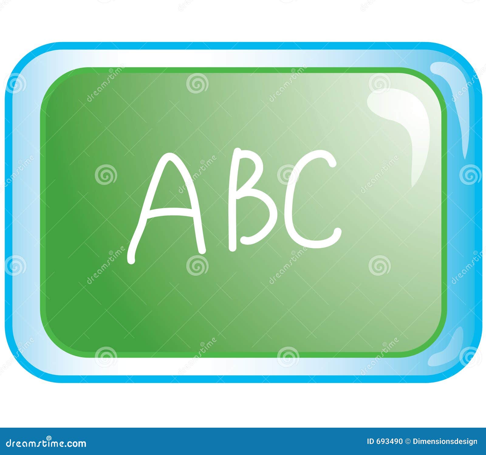 Chalkboard icon stock vector. Illustration of symbol, write - 693490
