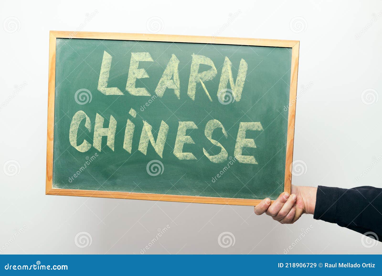 Chalkboard with LEARN CHINESE Handwritten in Chalk Stock Image - Image ...