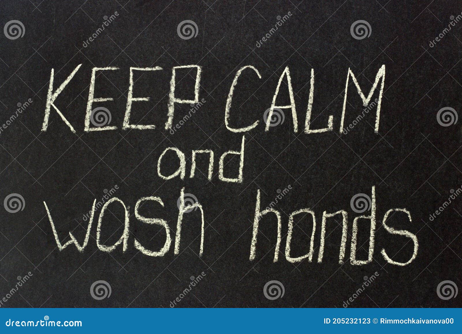 Chalkboard Lettering Keep Calm and Wash Hands. Algorithm for a Pandemic ...