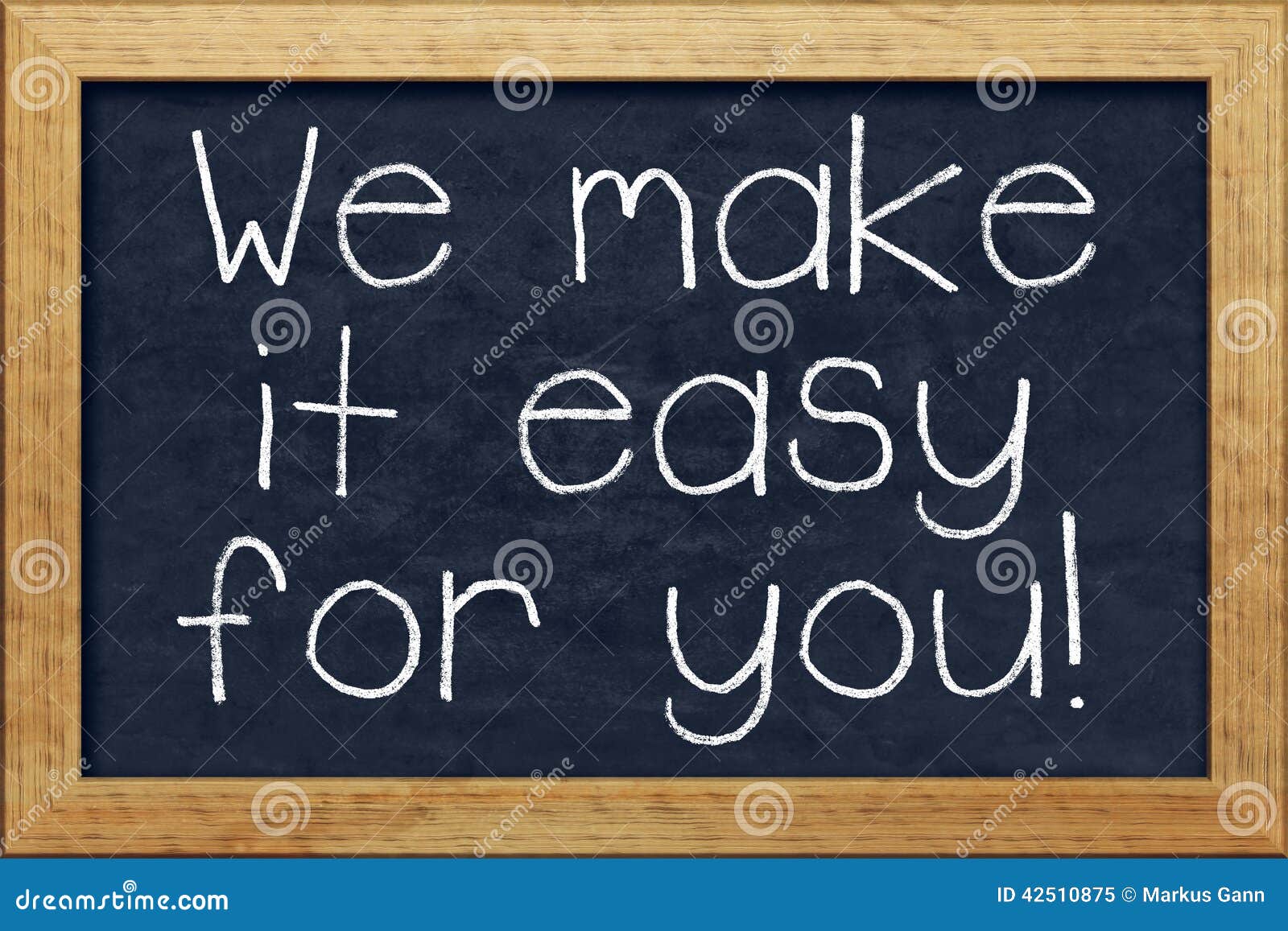 Chalkboard we Make it Easy for You Stock Illustration - Illustration of ...