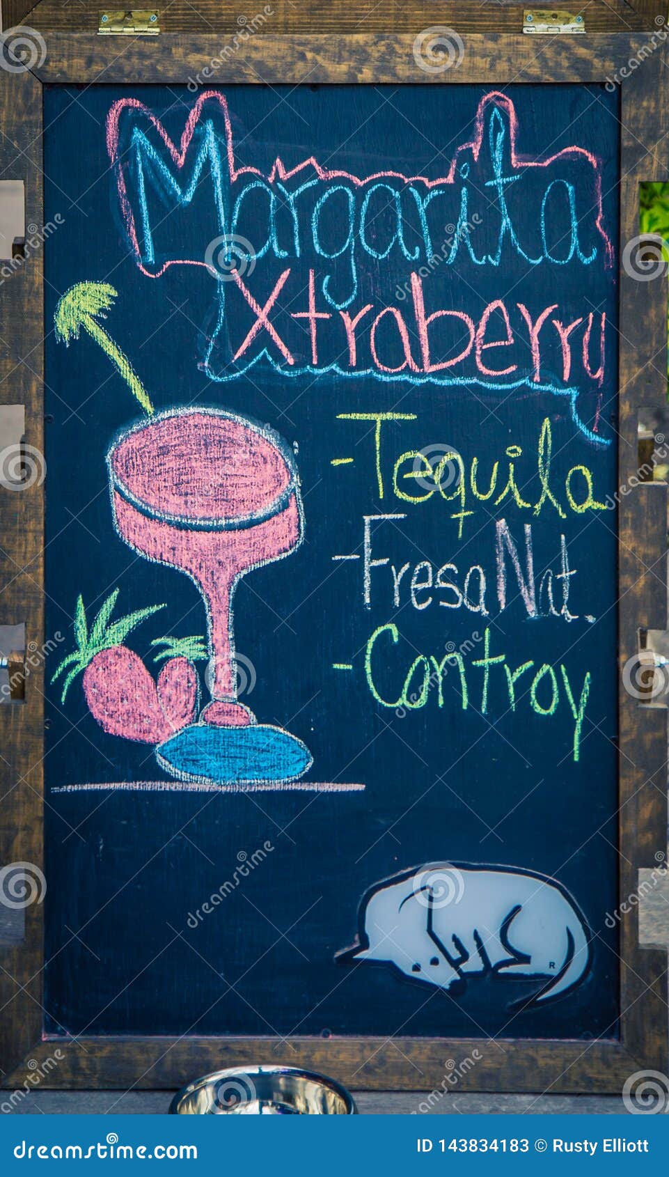 Chalkboard Menu with Drinks Stock Illustration - Illustration of ...
