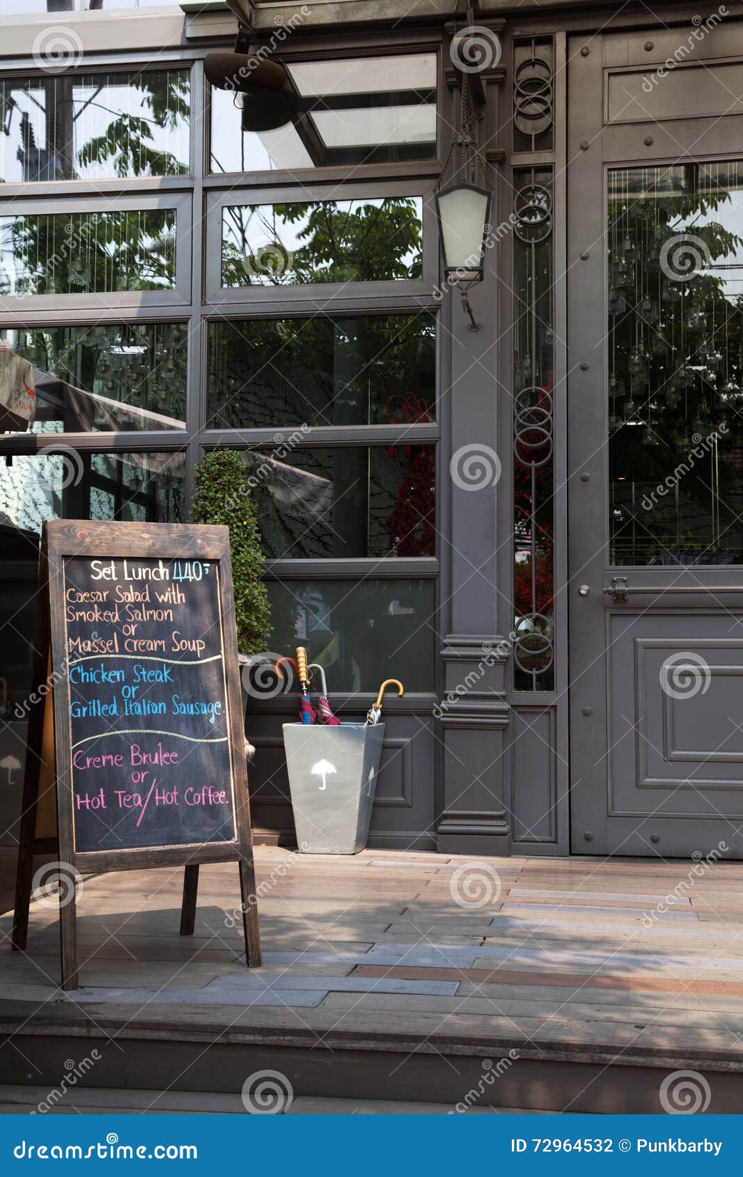 Chalkboard Menu Outside the Restaurant. Board Menu Stock Photo - Image ...