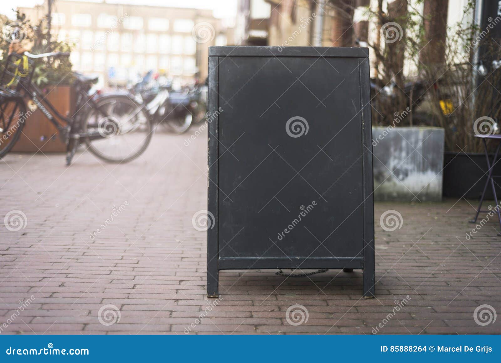 Chalkboard Menu Sign With Hibiscus Border. Vertical Stock Photography ...