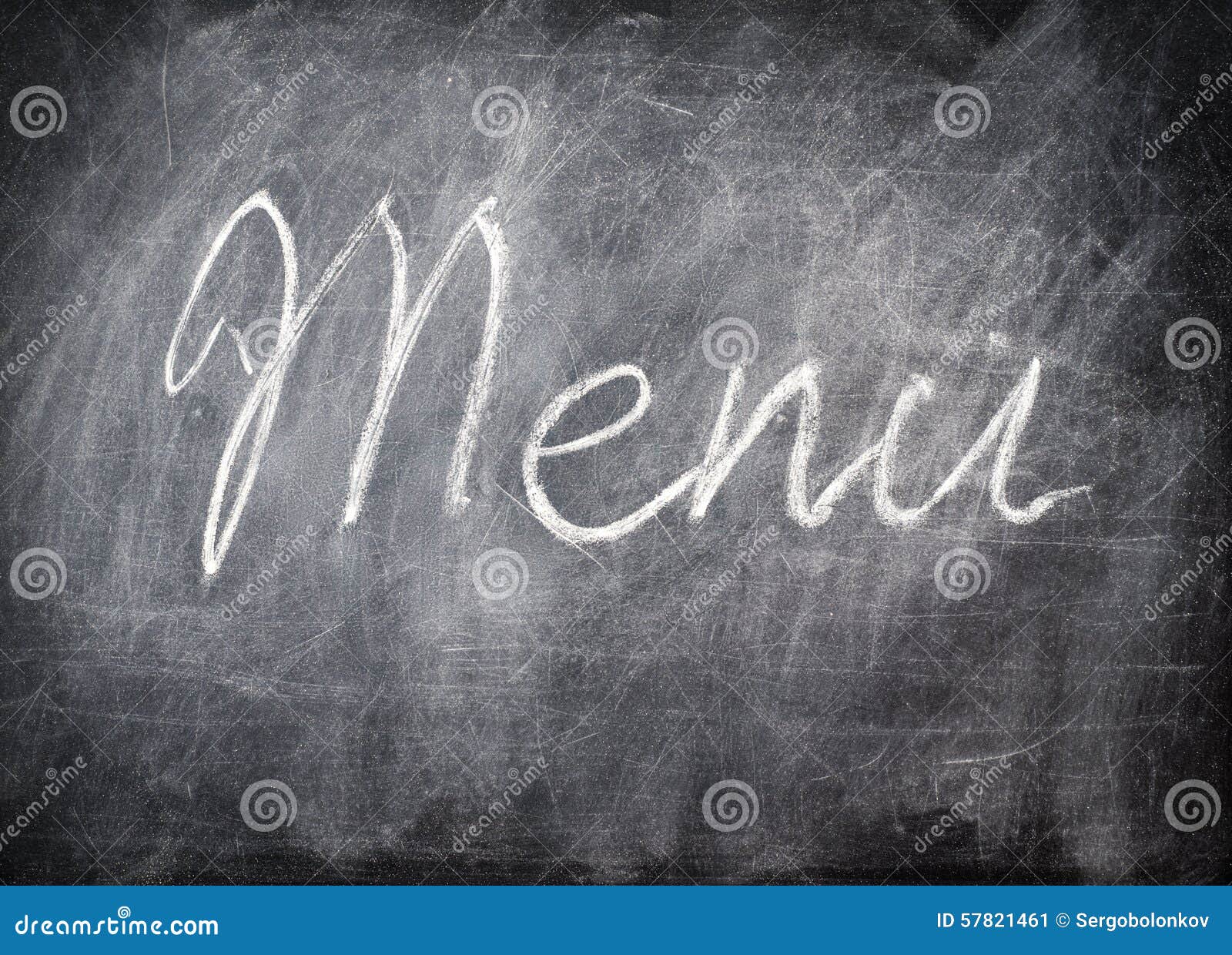 Chalkboard menu title stock image. Image of symbol, close - 57821461