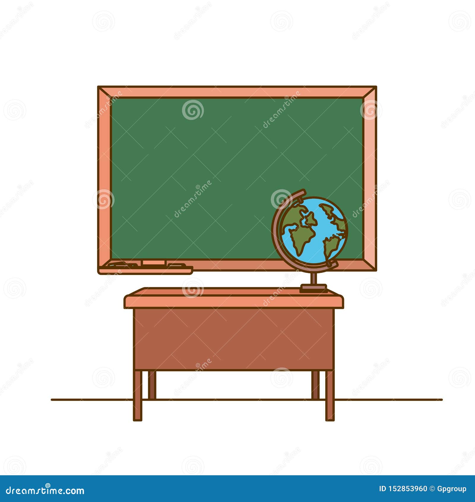 Chalkboard of School in Classroom Stock Vector - Illustration of ...
