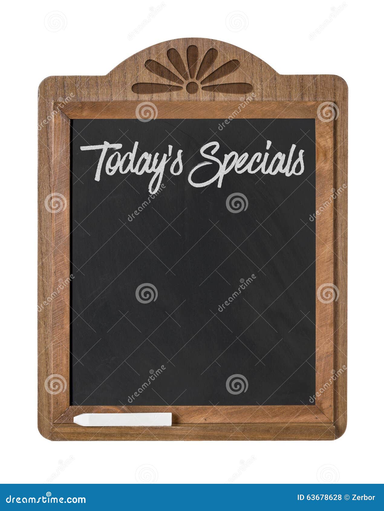Chalkboard Sign on a White Background - Todays Specials Stock Photo ...
