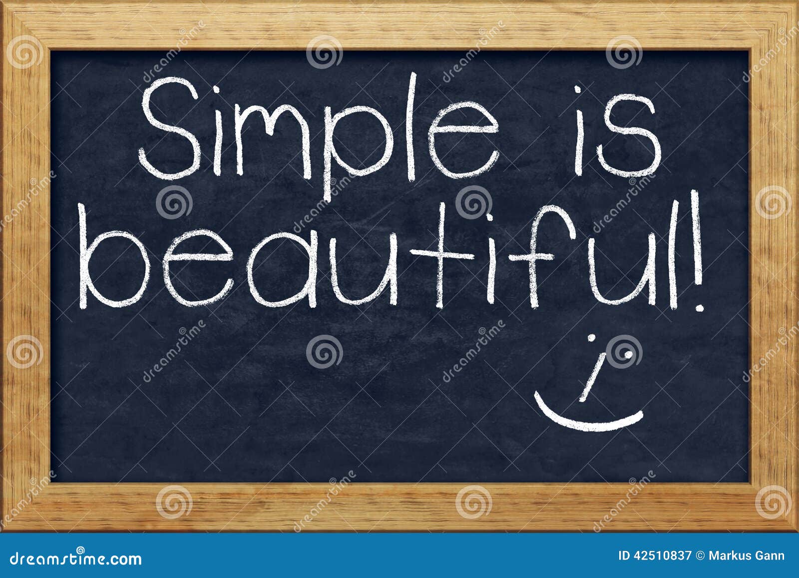 Chalkboard Simple is Beautiful Stock Illustration - Illustration of ...
