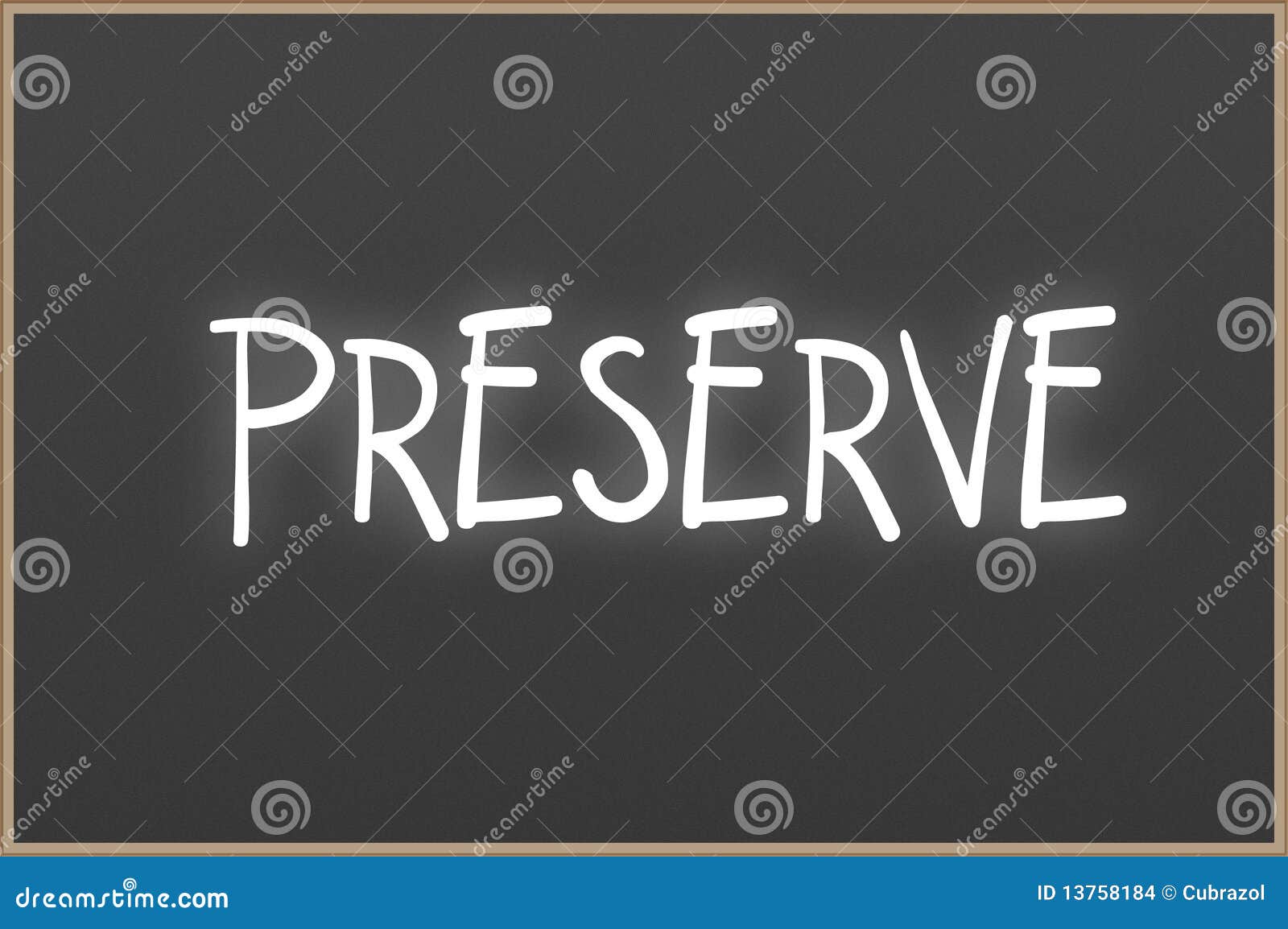 Chalkboard with Text Preserve Stock Illustration - Illustration of copy ...