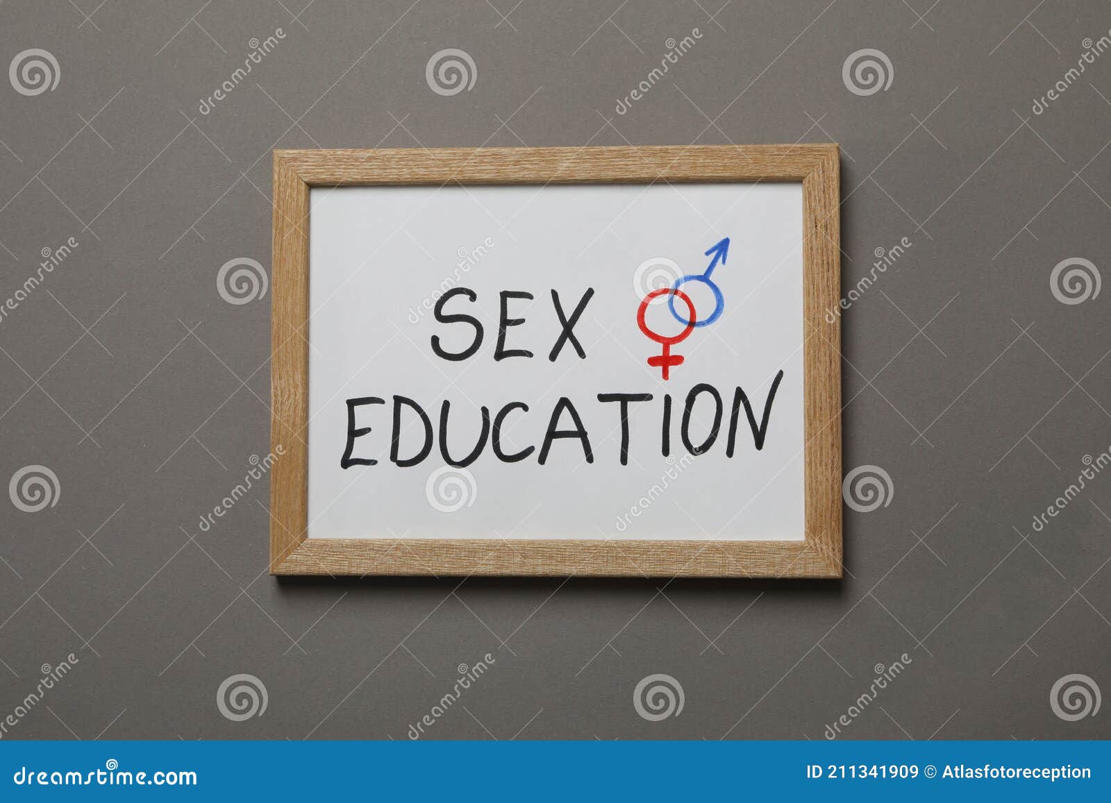 Chalkboard With Text Sex Education On Gray Background Stock Image