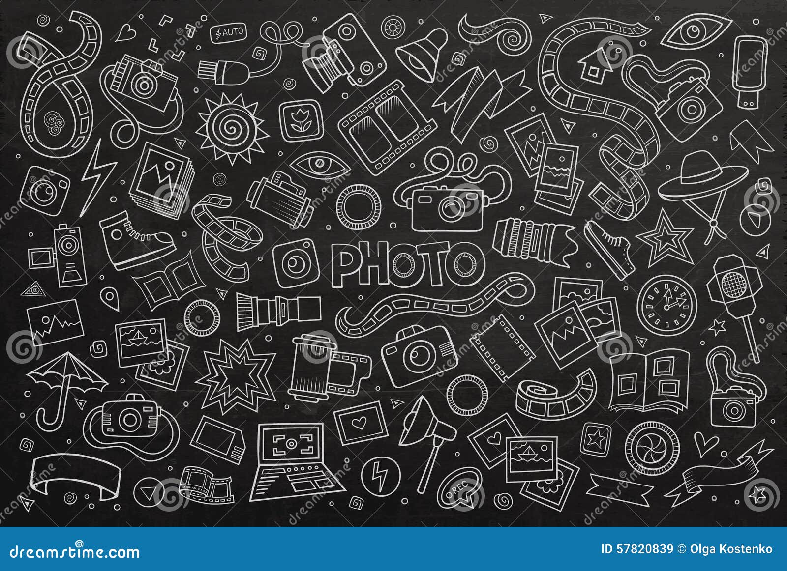 Chalkboard Vector Hand Drawn Doodle Cartoon Set of Stock Vector ...