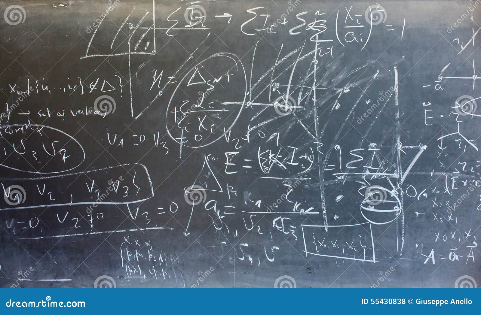 Chalkboard stock photo. Image of chalk, mathematical - 55430838