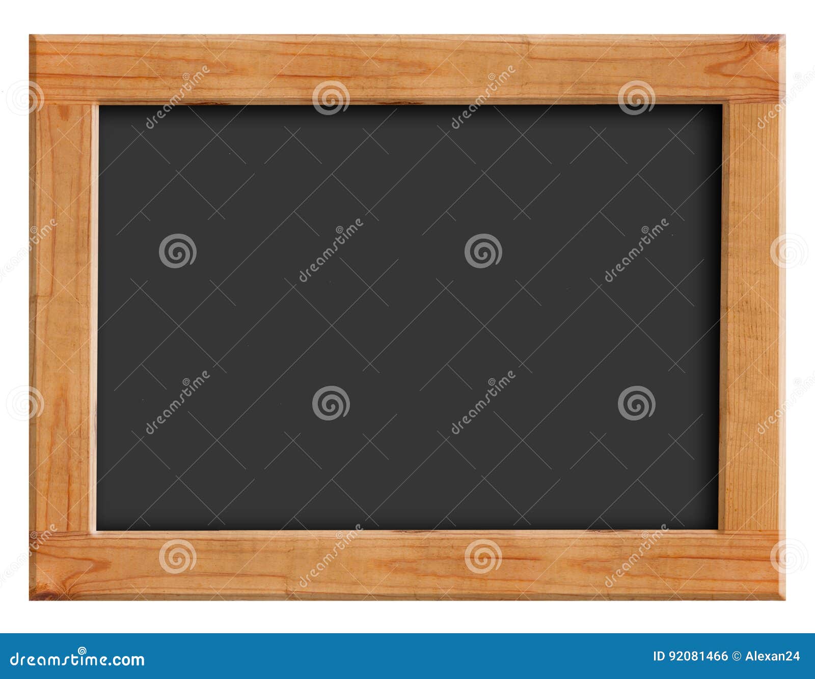 Chalkboard with Wooden Frame Stock Photo - Image of classroom, black ...