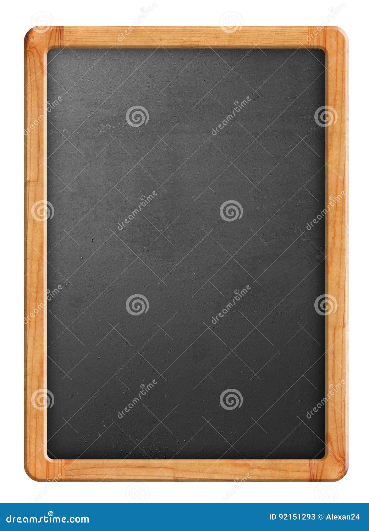 Chalkboard with Wooden Frame Stock Image - Image of close, board: 92151293