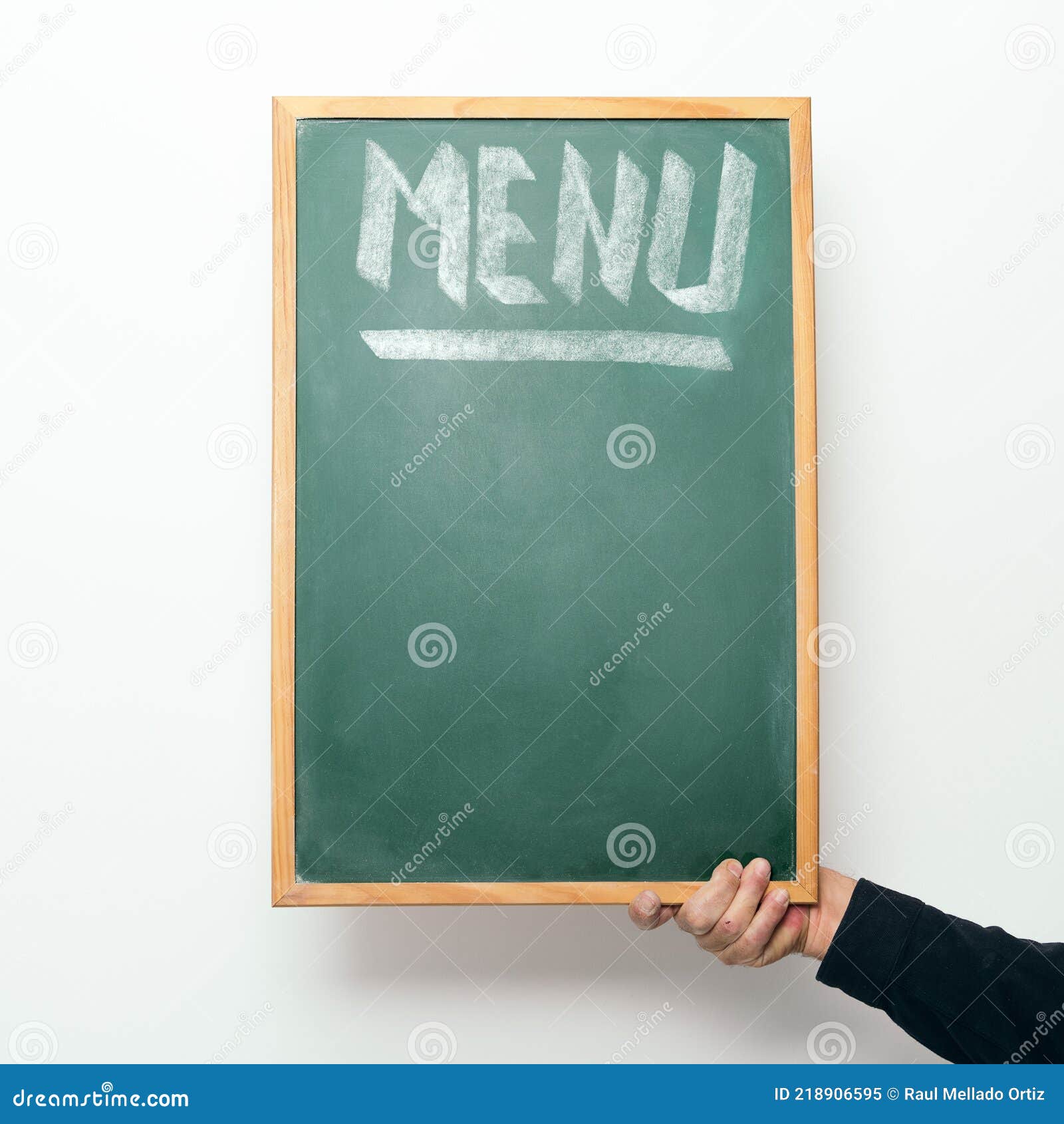 Chalkboard with the Word MENU Handwritten in Chalk Stock Image - Image ...