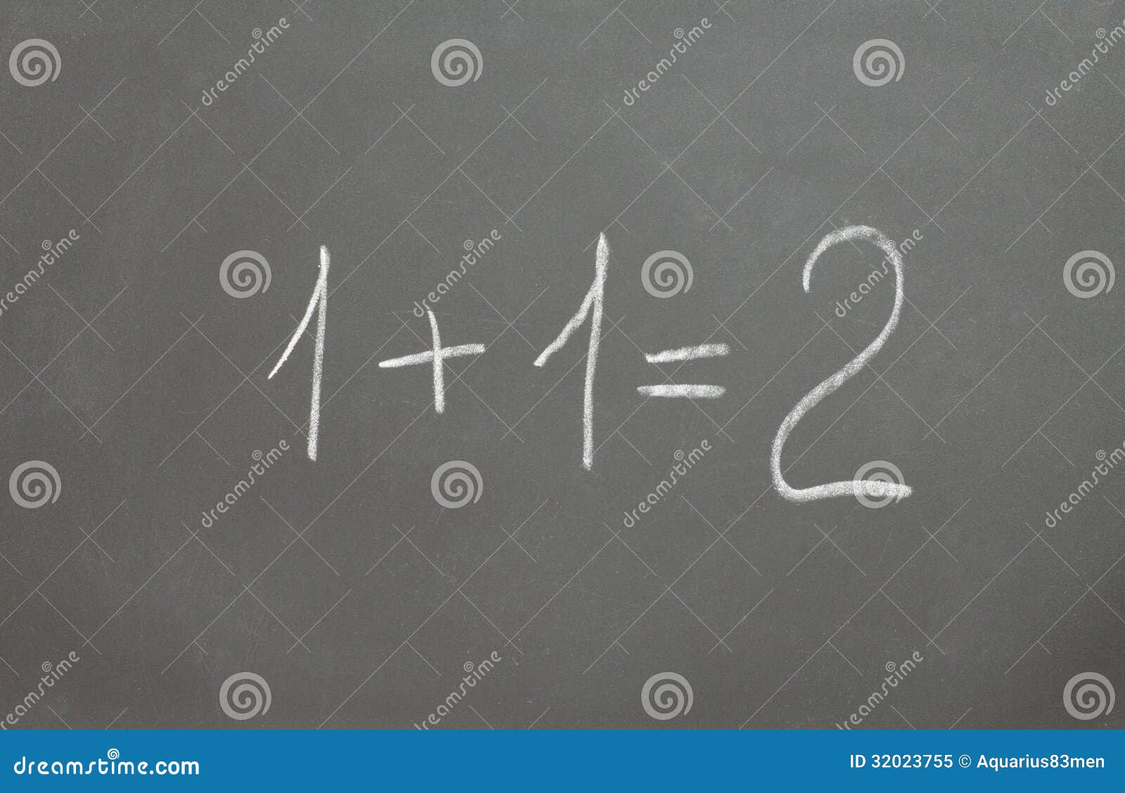 1+1=2 stock image. Image of symbol, concepts, sign, painting - 32023755