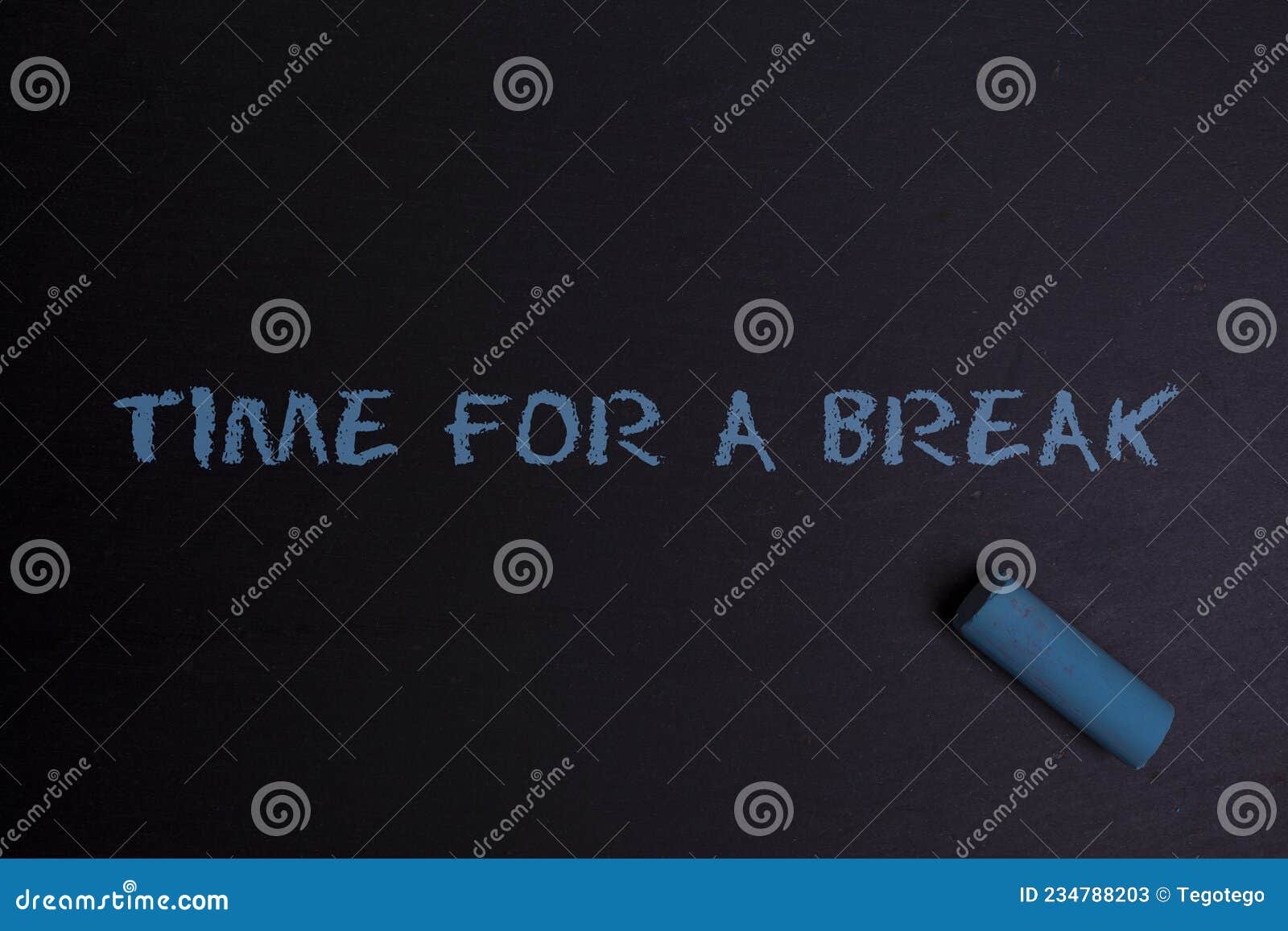 Chalkboard with the Words Time for a Break Stock Image - Image of ...