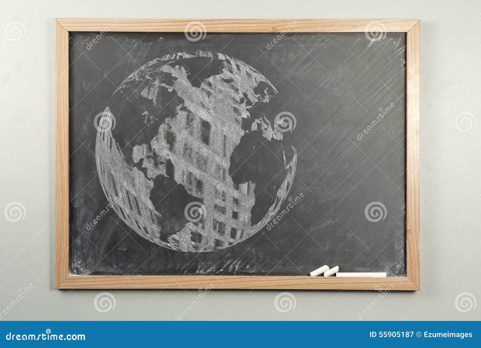 Chalkboard World Map Royalty-Free Stock Image | CartoonDealer.com #55905202