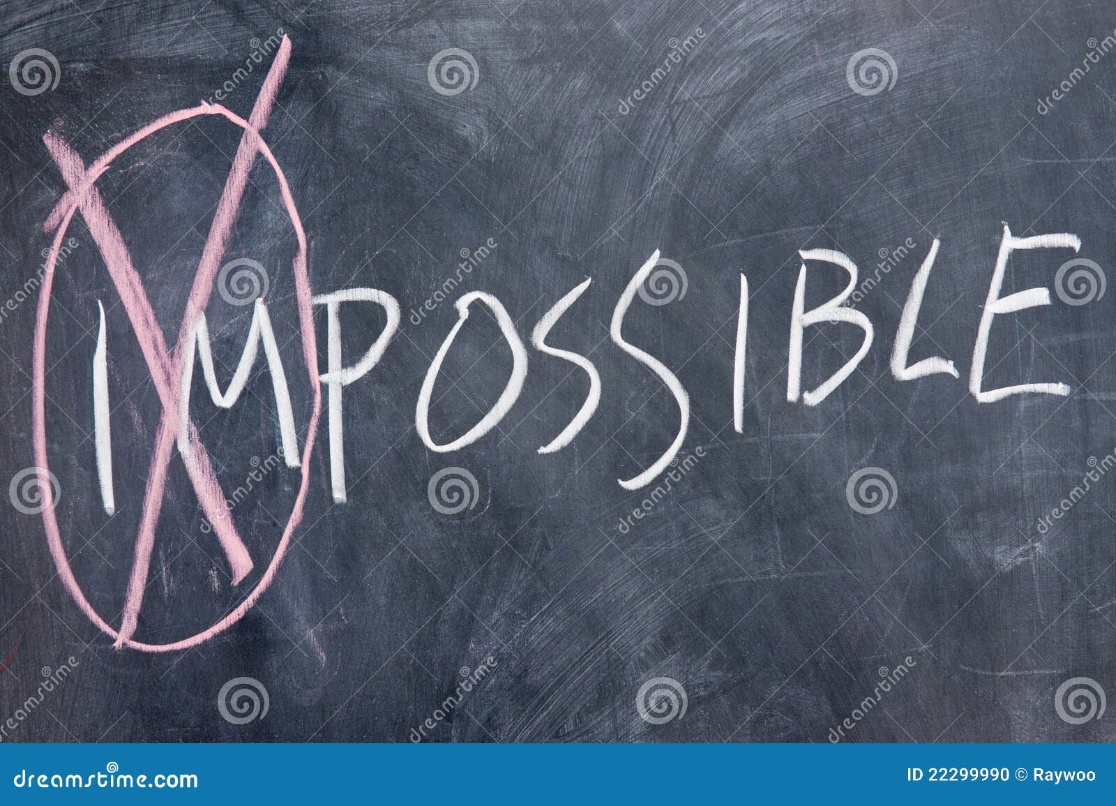 Chalkboard Writing - Impossible Stock Photo - Image of white ...