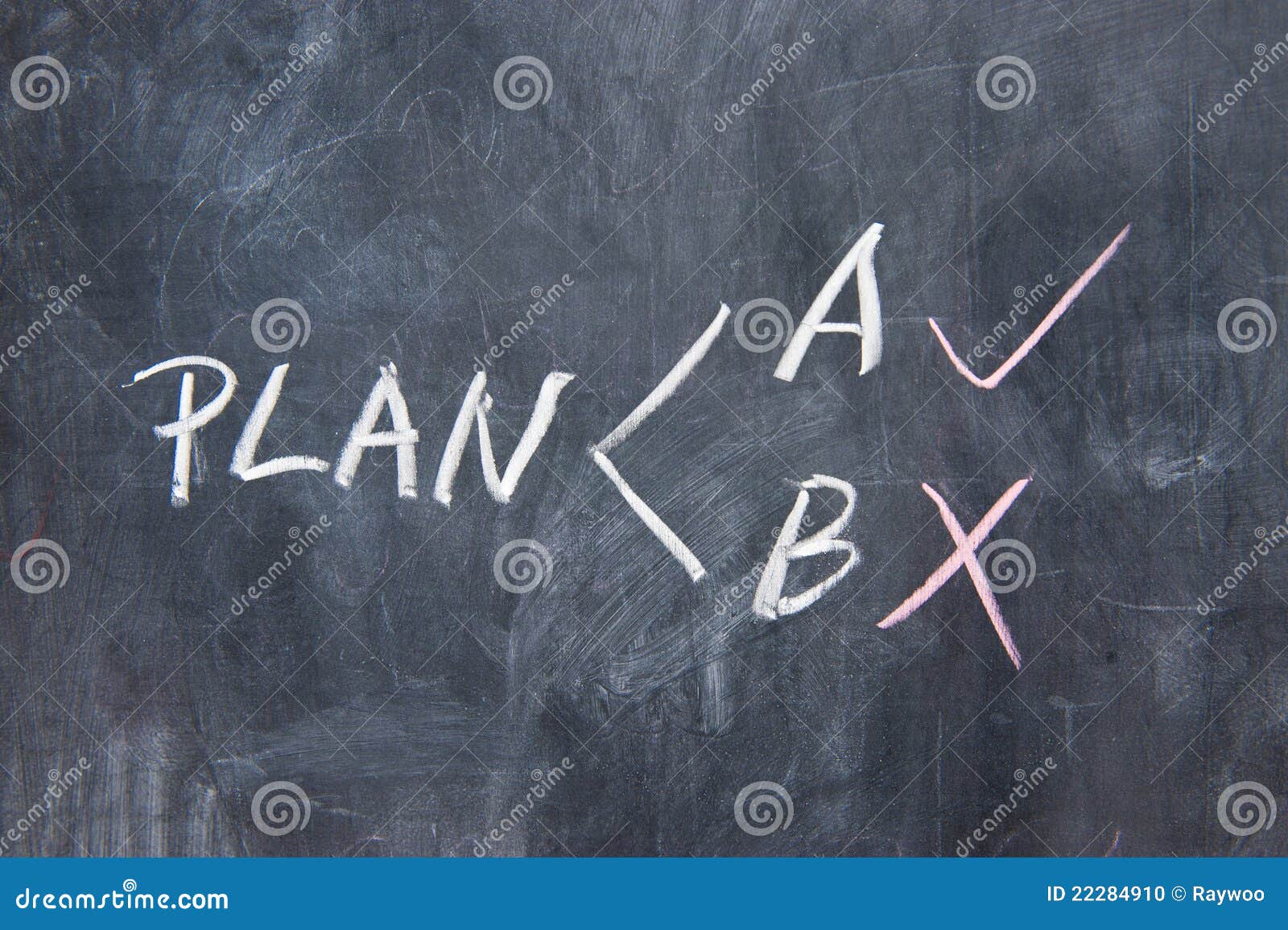 Chalkboard Writing - Two Plans Stock Photo - Image of alternative ...