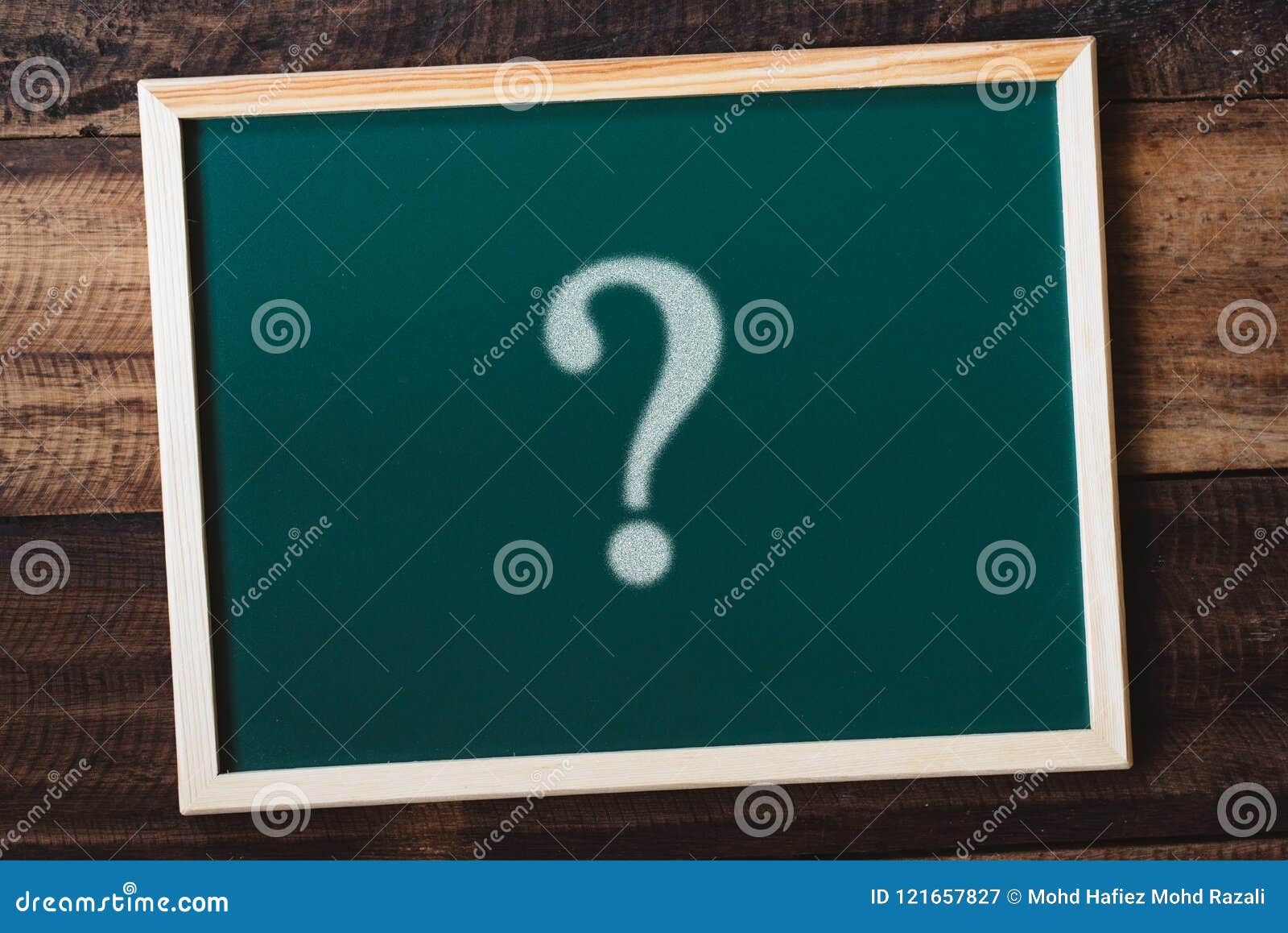 Chalkboard Written QUESTION MARK on Wooden Table Stock Image - Image of ...