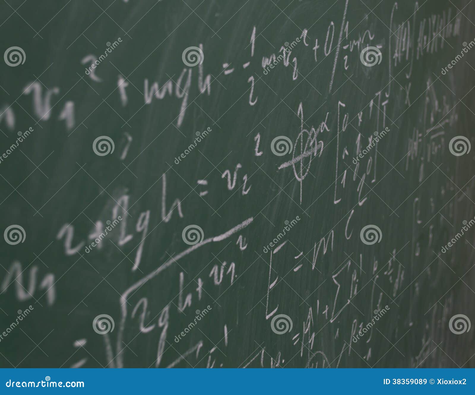 Chalkboard with Written Science Stock Image - Image of learn, formulae ...