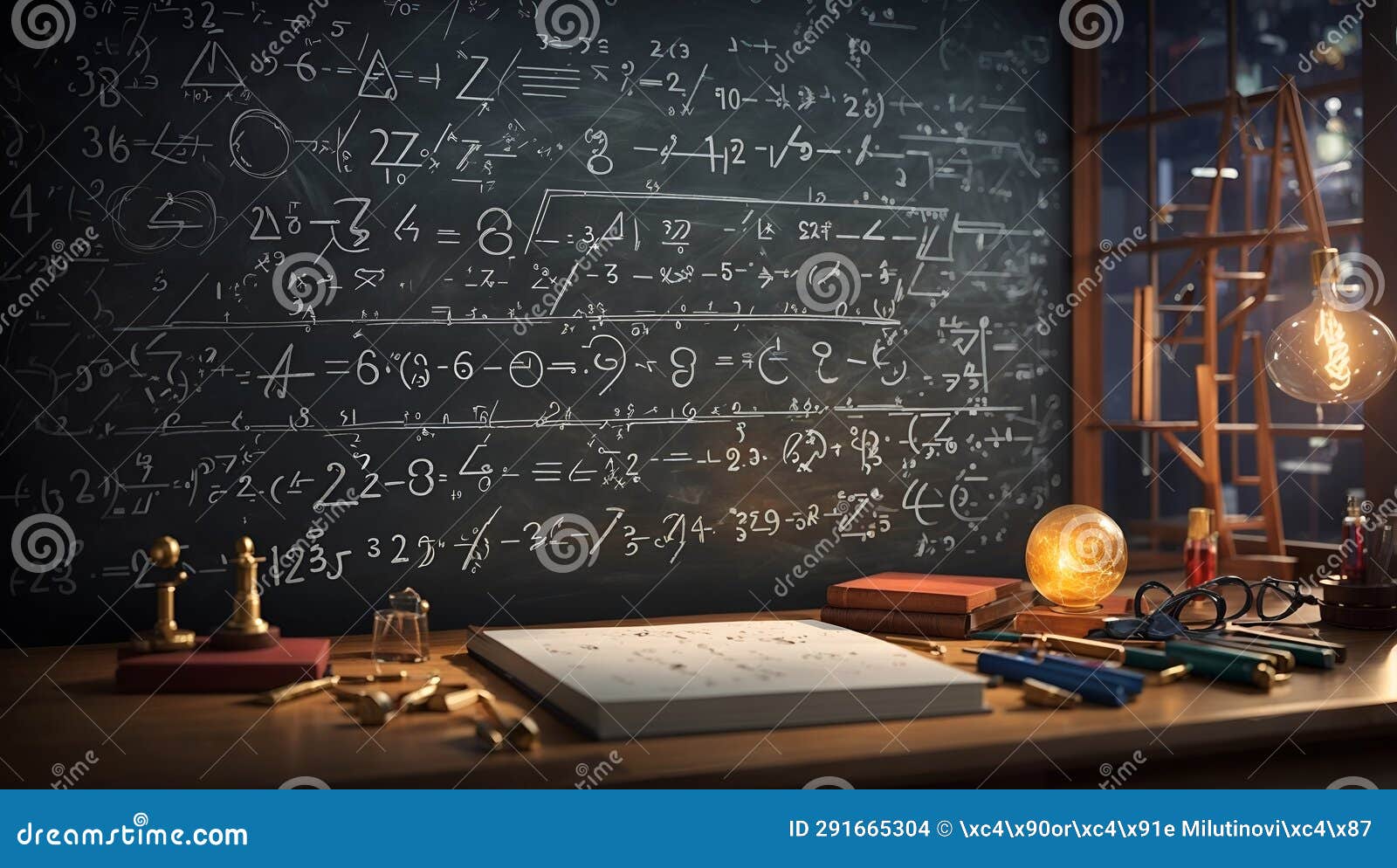 Retro Study And Exploration Composition Vector Illustration ...