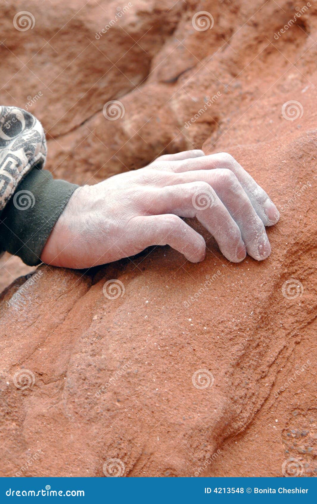 Chalked hands for climbing stock photo. Image of rocks - 4213548