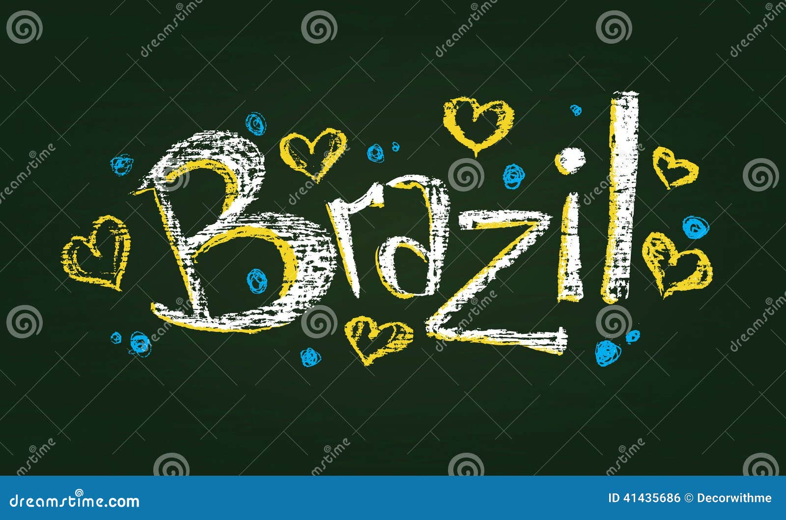 The Word Brazil In The Colors Of The Waving Brazilian Flag. Country ...