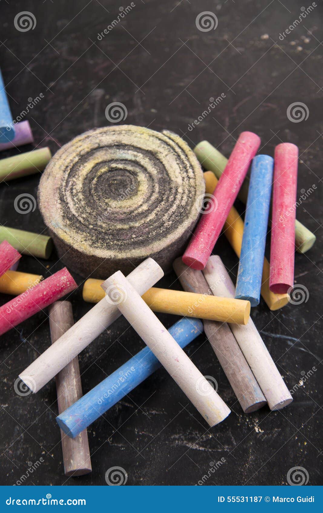 Chalks stock image. Image of school, background, powder - 55531187