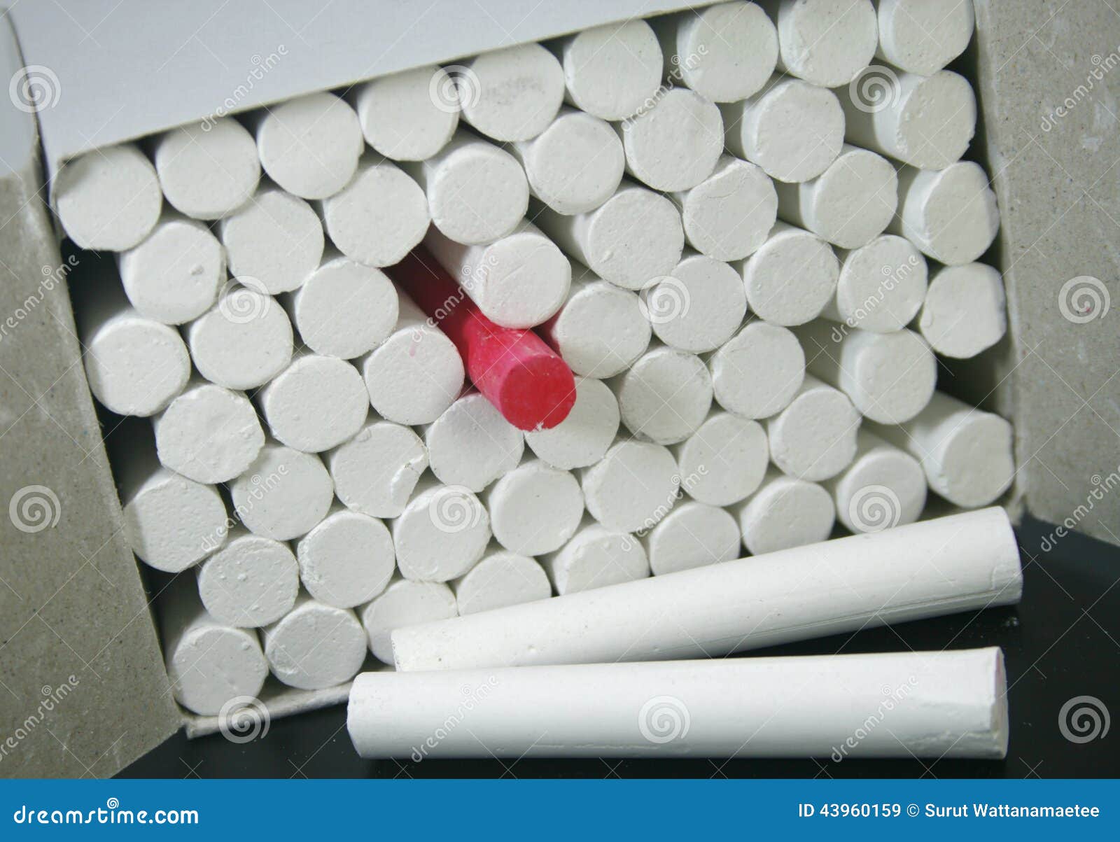 Chalks in a box stock image. Image of circles, homework - 43960159